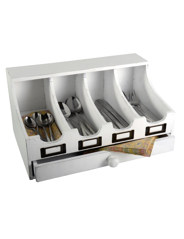 Besteckbox mit 4 Fächern, 1 Schub | car möbel