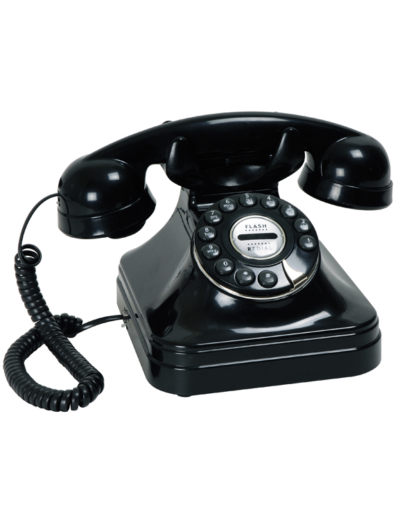 Retro Telefon, schwarz | car möbel
