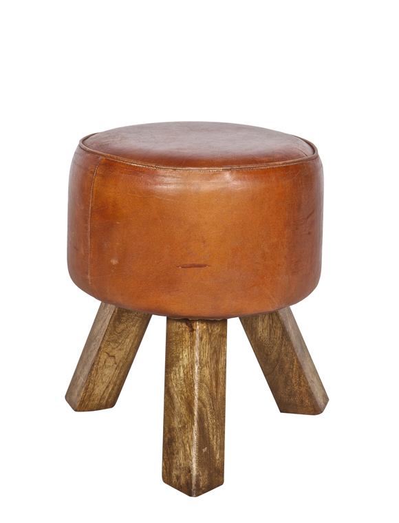 Hocker Turnbock, rund, Leder von de EEKHOORN | car möbel